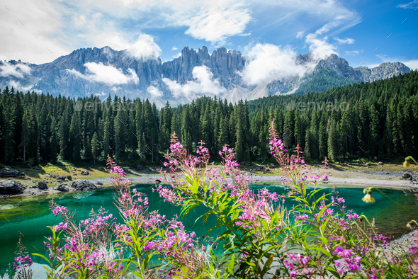 Lake Carezza, Italy Stock Photo by oneinchpunchphotos | PhotoDune